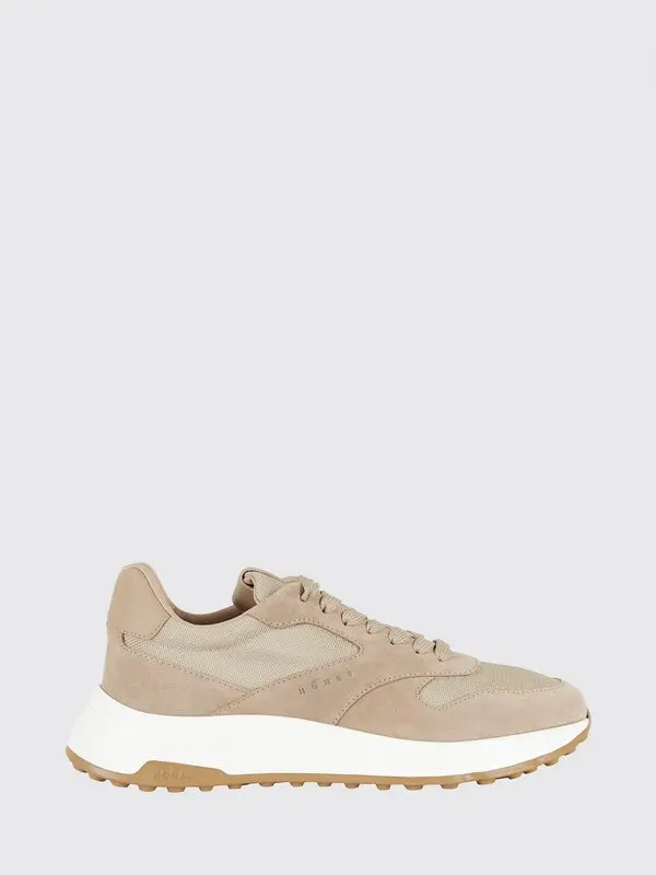 Hogan Hyperlight Sneakers In Suede And Mesh - Brown