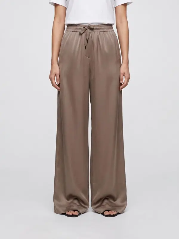 Brunello Cucinelli Cotton And Silk Blend Jogging Trousers - Brown