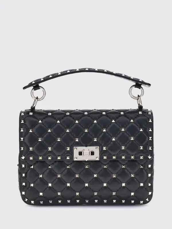 Valentino Garavani Rockstud Spike Quilted Leather Bag - Black