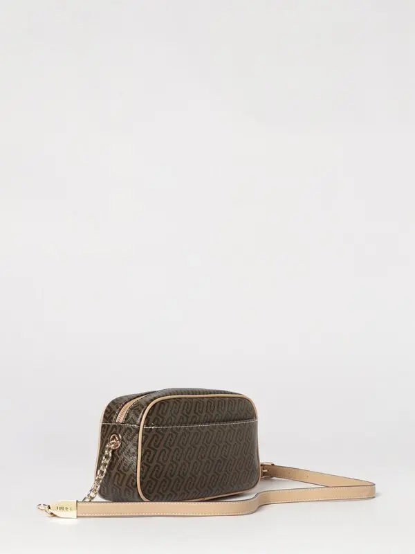 Liu Jo Grained Faux Leather Bag With Printed Monogram - Brown