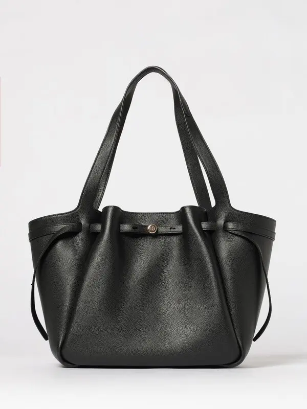 Tory Burch Romy Grained Leather Shoulder Bag - Black