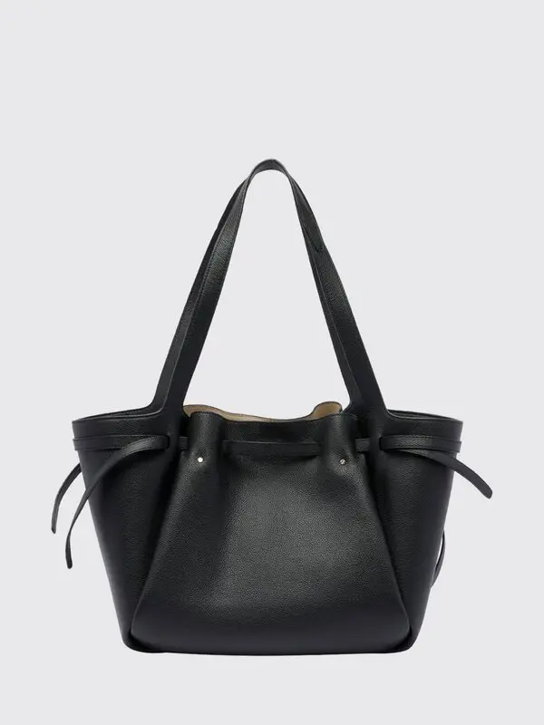 Tory Burch Romy Grained Leather Shoulder Bag - Black