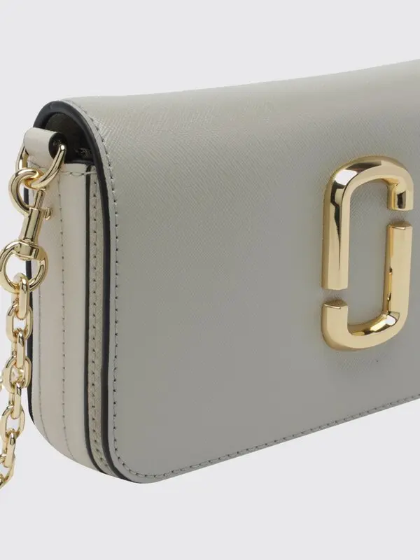 Marc Jacobs Snapshot Leather Crossbody Bag - Grey
