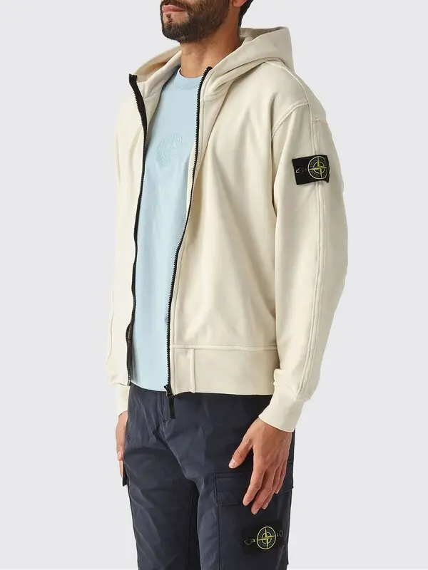 Stone Island Cotton Hoodie With Zip