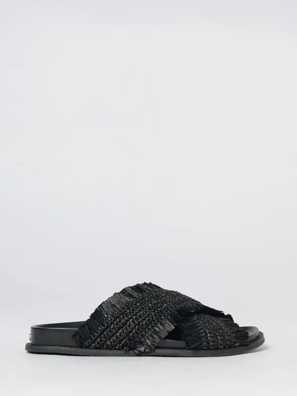 Michael Kors Peyton Raffia Sandals - Black