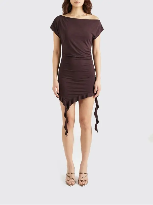Pinko Alisha Asymmetric Stretch Jersey Mini Dress