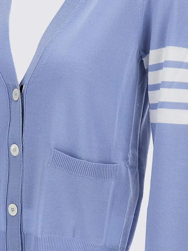 Thom Browne V-neck Cardigan With Signature Stripes