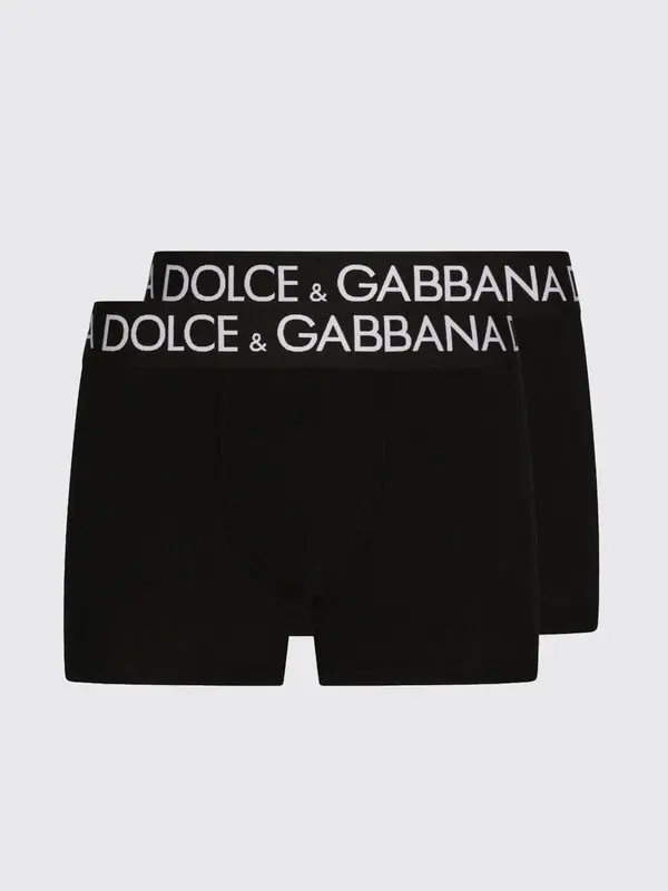 Dolce & Gabbana Slim Fit Stretch-cotton Boxer Briefs With Logo Waistband - Black