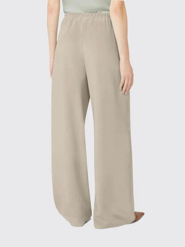 Max Mara Stretch Silk Palazzo Trousers - Nude