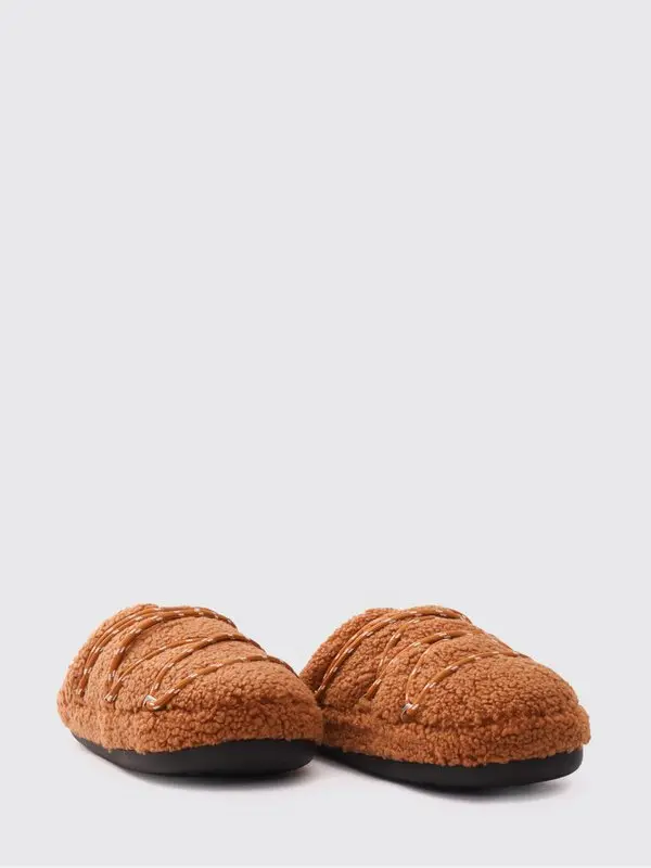 Moon Boot Teddy Shearling Slippers - Camel