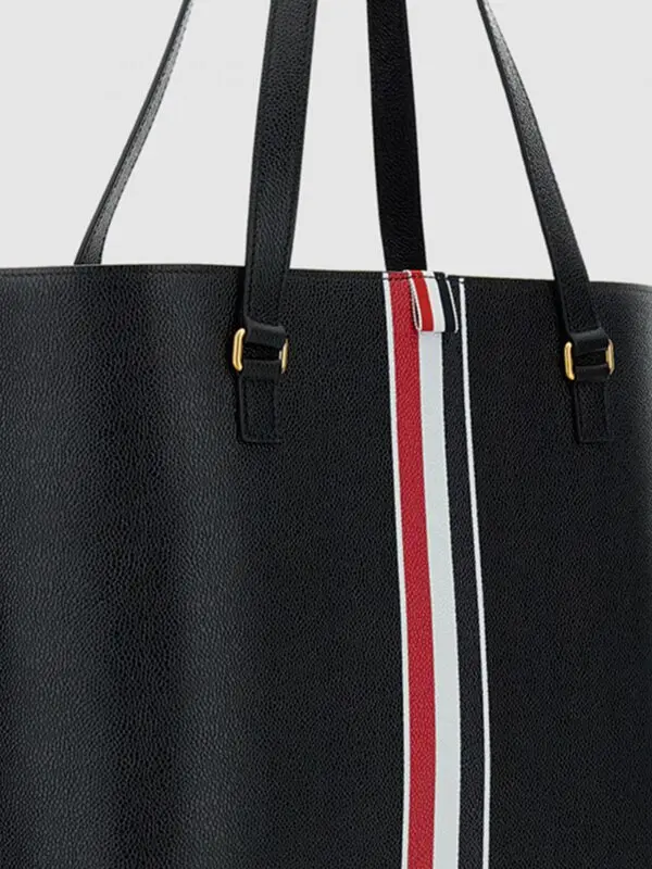 Thom Browne Grained Leather Tote Bag