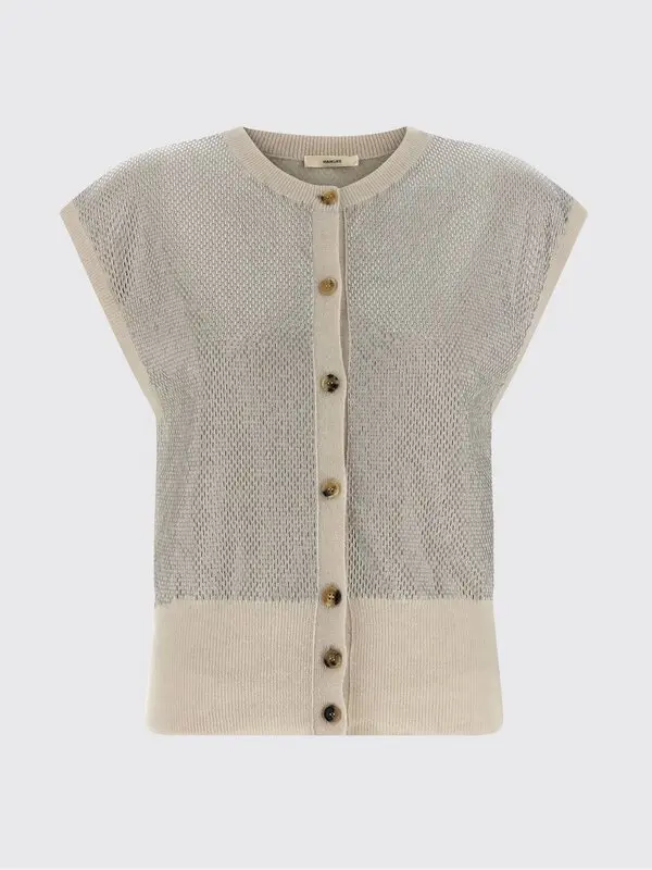 HAIKURE Sleeveless Knit Button-up