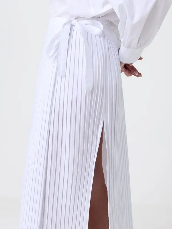 Barena Venezia Cotton Blend Pleated Skirt