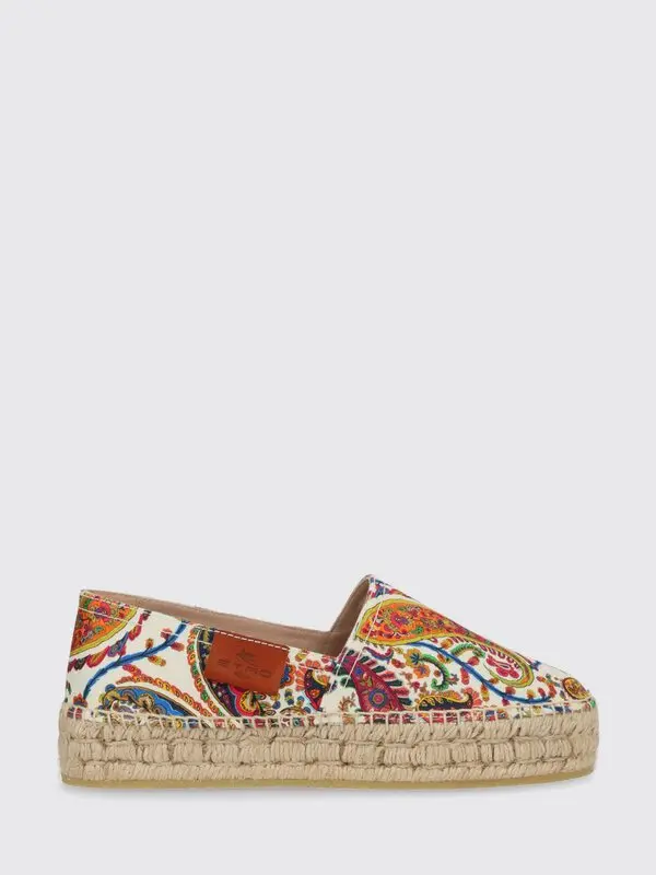 Etro Paisley Print Cotton Espadrilles - Multicolor