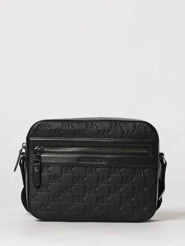 Michael Kors Grained Leather Bag With Embossed Mk Monogram