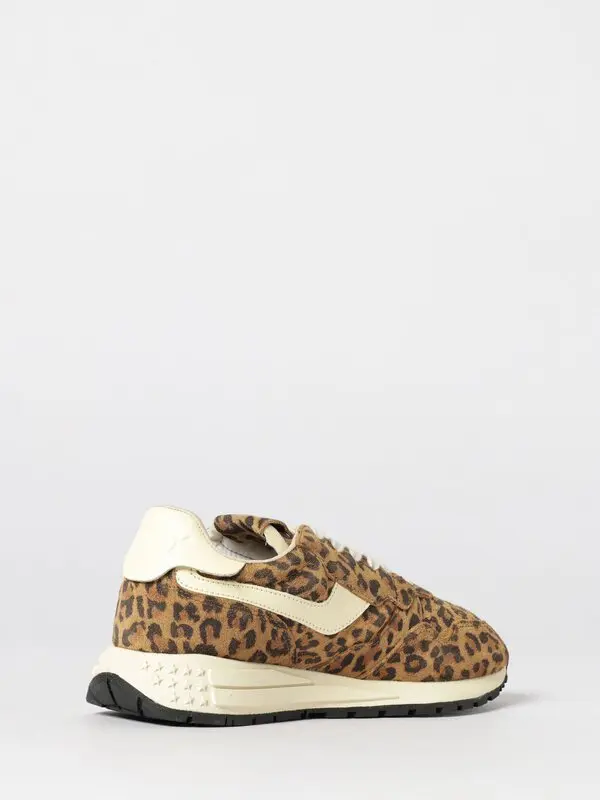 AUTRY Reelwind Low-top Sneakers In Suede With Animal Print And Padded Ankle - Multicolor