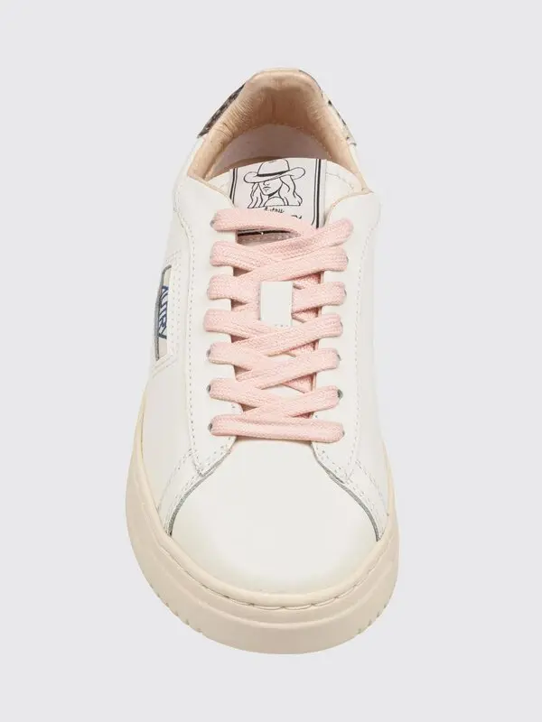 AUTRY Dallas Low Calfskin Sneakers With Python-effect Inserts