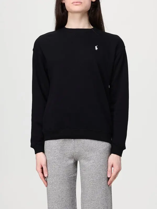 Polo Ralph Lauren Cotton Crewneck Sweatshirt With Embroidered Pony Logo