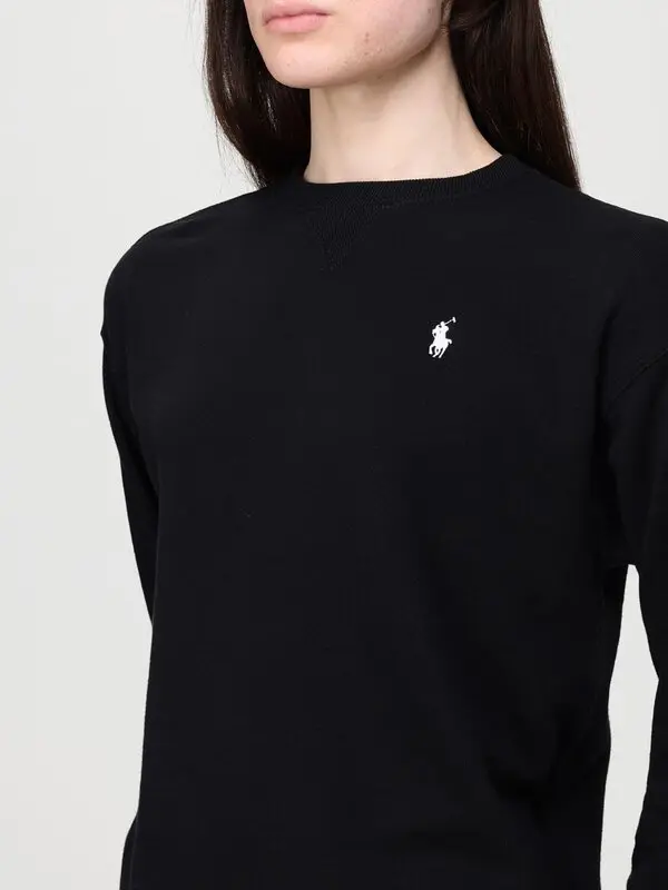 Polo Ralph Lauren Cotton Crewneck Sweatshirt With Embroidered Pony Logo