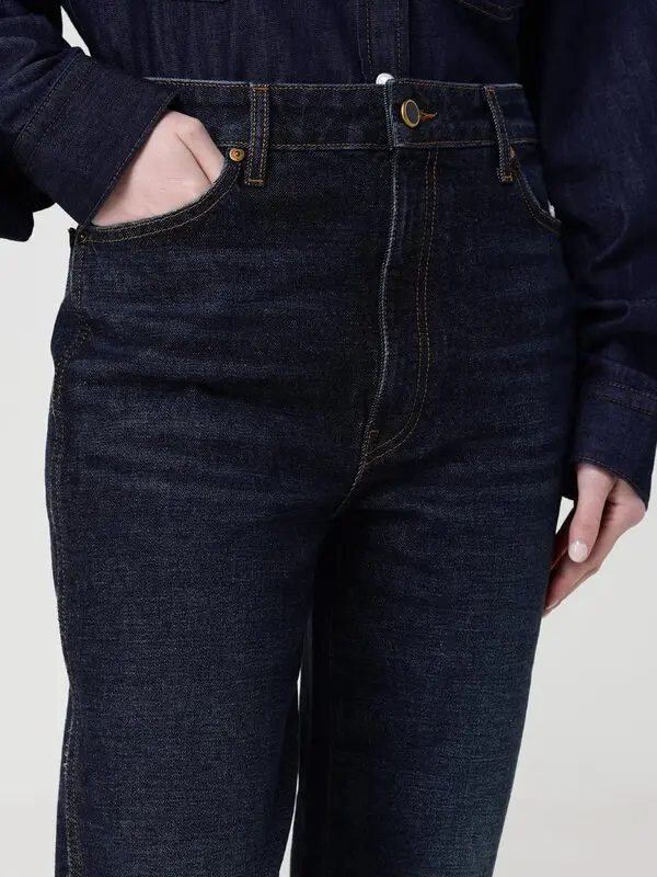 Khaite Straight Jeans In Cotton Denim