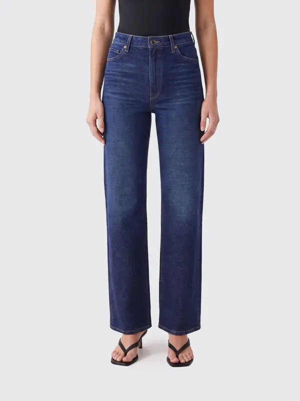 Khaite Cotton Denim Straight Jeans - Blue