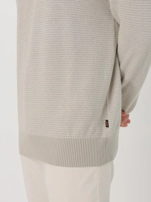 BOSS Crew Neck Textured Pullover