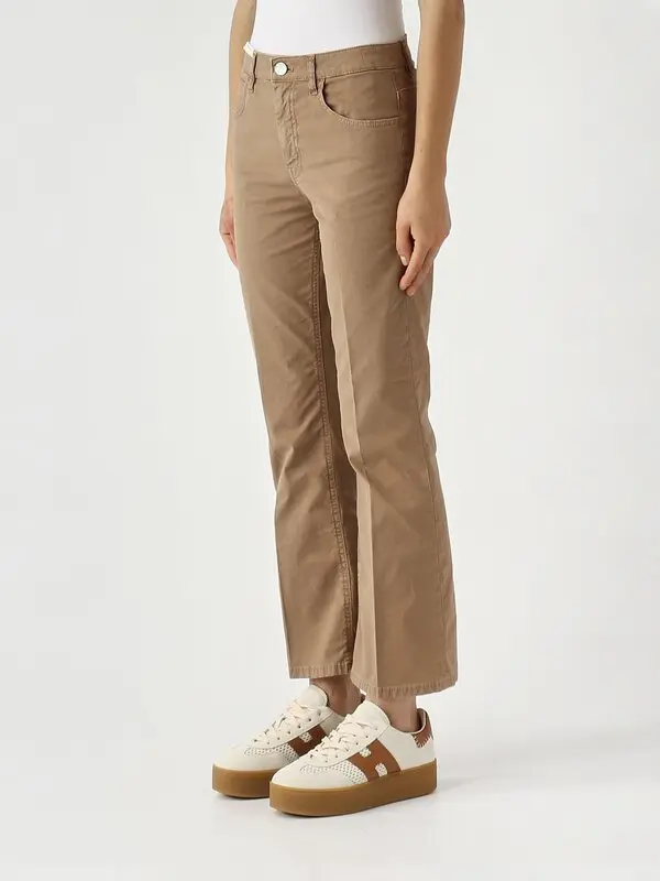 PT TORINO Slim Fit Stretch Cotton Trousers - Walnut