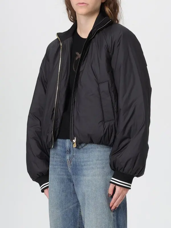 Pinko Zip-up Bomber Jacket With Striped Cuffs
