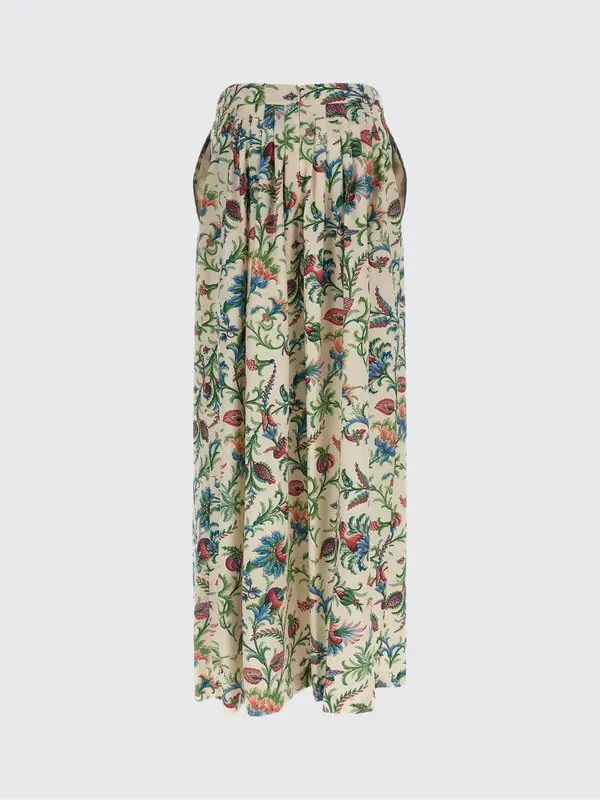 Etro Long Skirt In Cotton With Paisley Print