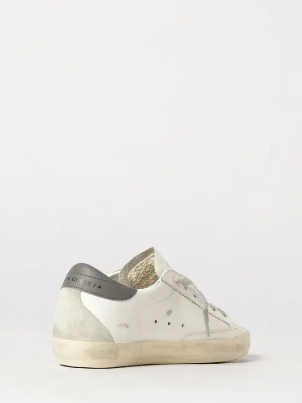 GOLDEN GOOSE Super-star Distressed Leather Low-top Trainers - Grey