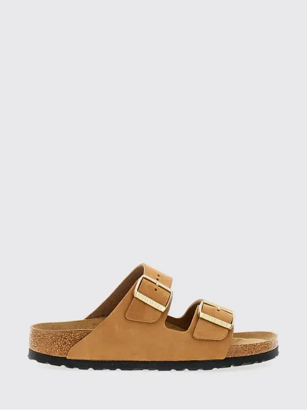 BIRKENSTOCK Arizona Oiled Leather Sandals With Double Buckle Straps - Brown