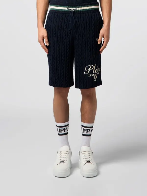 Philipp Plein Knit Shorts - Navy