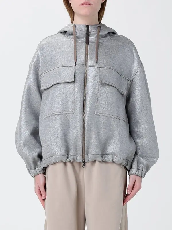 Brunello Cucinelli Cotton Blend Hooded Bomber Jacket