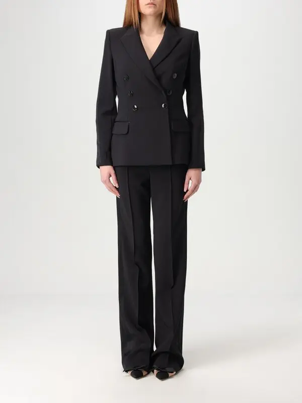 Elisabetta Franchi Double-breasted Blazer And Wide-leg Trousers Set