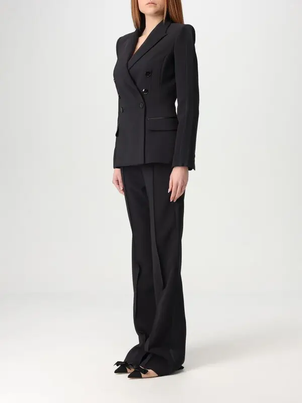 Elisabetta Franchi Double-breasted Blazer And Wide-leg Trousers Set