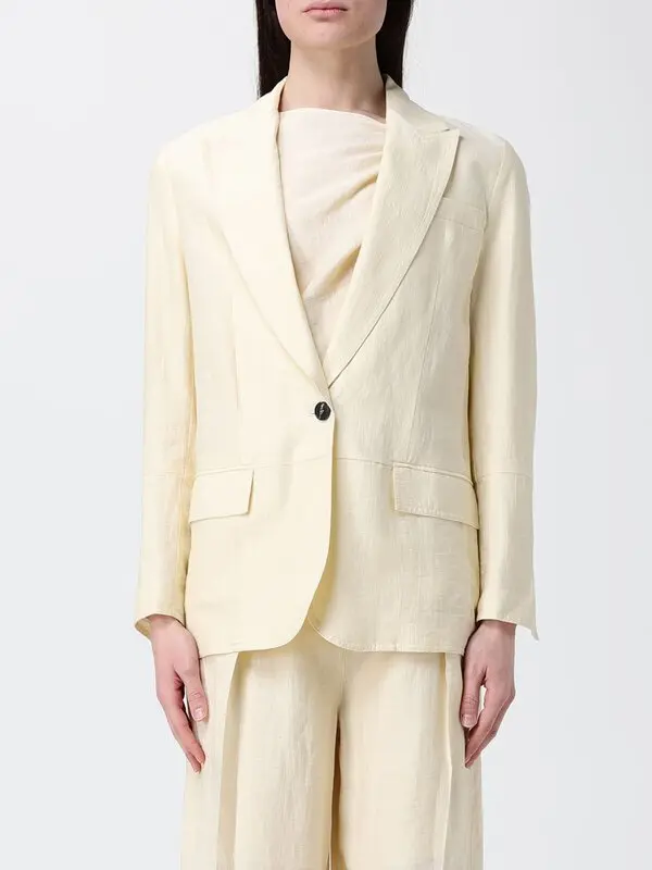 TELA Linen Blend Single-breasted Blazer