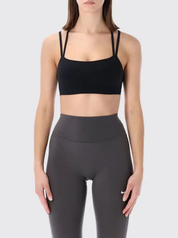Nike Zenvy Strappy Cropped Top In Stretch Technical Fabric - Black