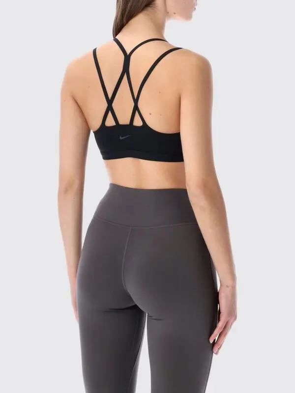 Nike Zenvy Strappy Cropped Top In Stretch Technical Fabric - Black
