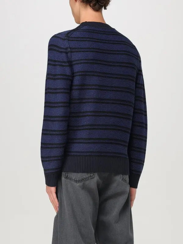 BOSS Ribbed Knit Jumper - Blue