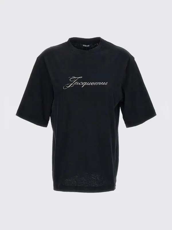 Jacquemus Cotton T-shirt With Logo - Black