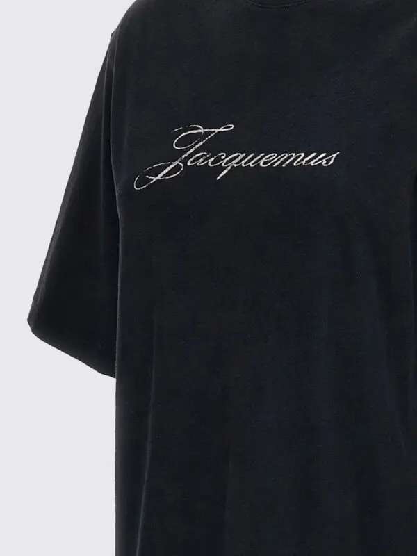 Jacquemus Cotton T-shirt With Logo - Black