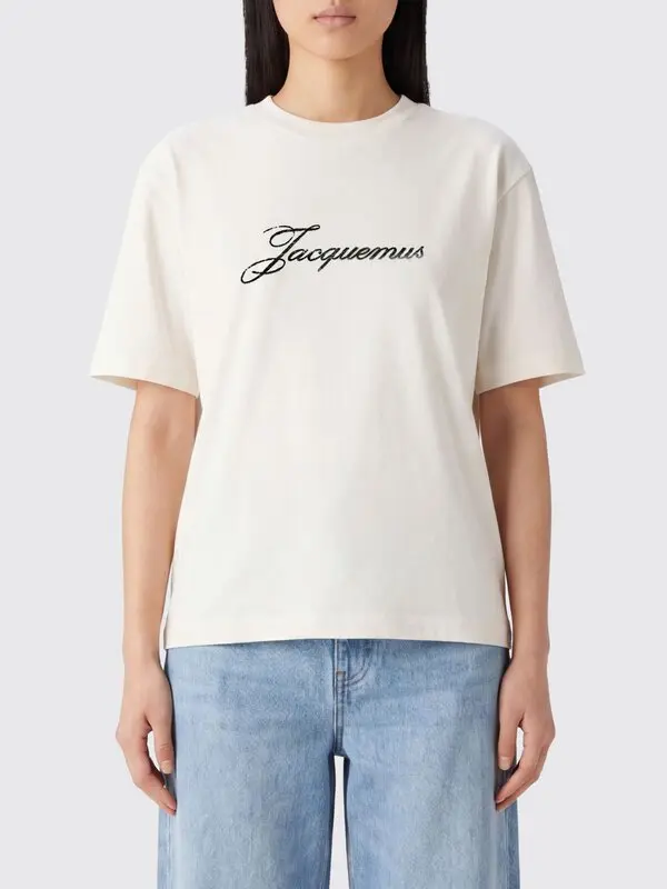 Jacquemus Cotton T-shirt With Logo Detail - White