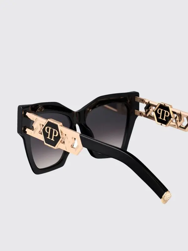 Philipp Plein Studded Geometric Embellished Sunglasses