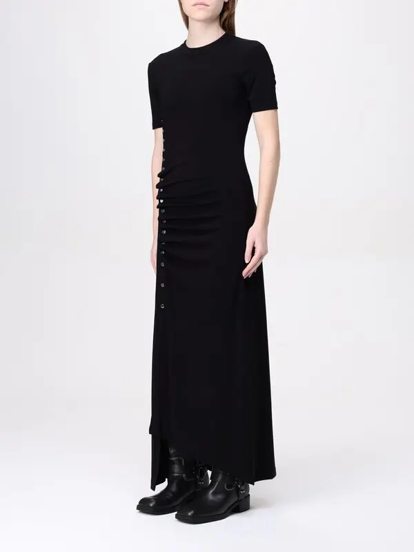 Rabanne Jersey Midi Dress With Button Detail