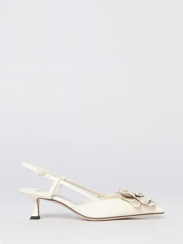 JIMMY CHOO Mimmi Nappa Slingback With Applied Flower