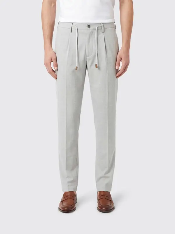 Eleventy Wool Drawstring Trousers - Grey