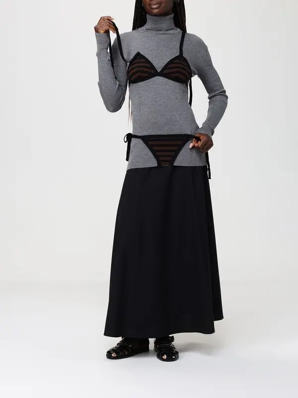 Moschino Turtleneck Knit Top With Bikini Briefs