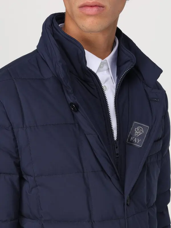 FAY Quilted Jacket - Blue