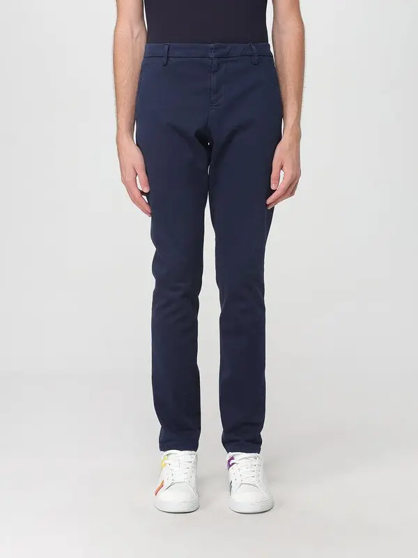 DONDUP Tailored Straight Leg Trousers - Blue