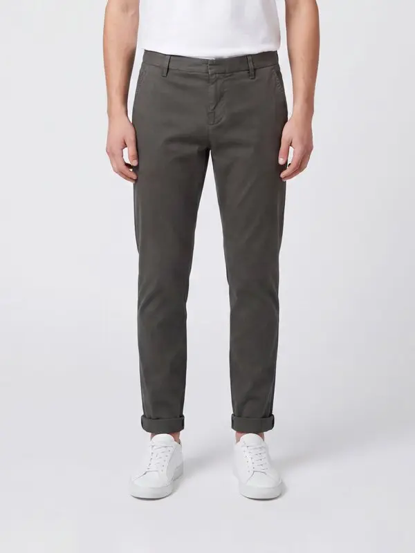 DONDUP Tailored Straight Leg Trousers - Green